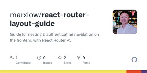 Github Marxlow React Router Layout Guide Guide For Nesting Authenticating Navigation On The