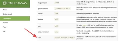 how to scale the size of a screenshot using html2canvas using