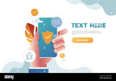 Concept Data Protection Internet Security For Web Page Banner Presentation Social Media