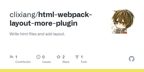 Github Clixianghtml Webpack Layout More Plugin Write Html Files And