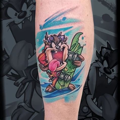 Tatuaż Diabeł Tasmański Edycja Zimowa Autor Lucky Tattoo Dziarownia Pl