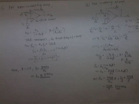 Operational Amplifier Bandwidth Of Inverting And Non Inverting Op Amps Electrical