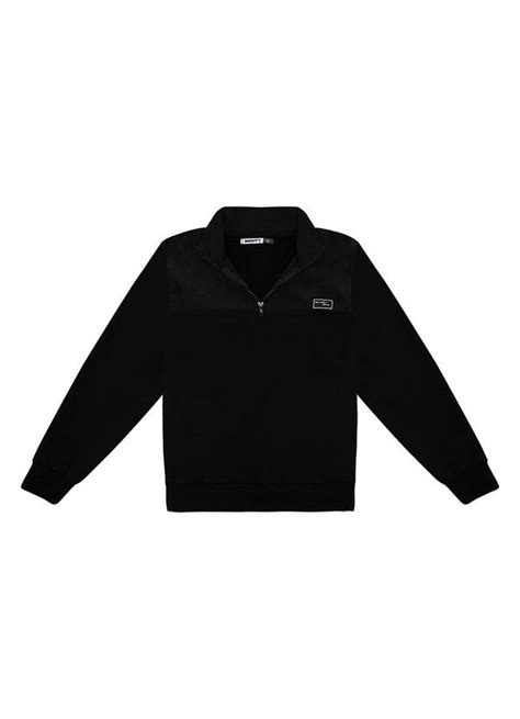 Jaqueta Juvenil Masculina Moletom Preto Minty