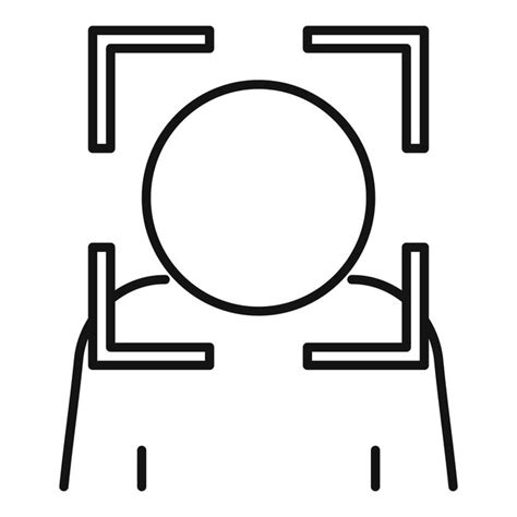 Premium Vector Security Face Detection Icon Outline Security Face Detection Vector Icon For