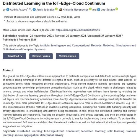 Make Mdpi On Linkedin Private Secure Model Data Distributedlearning Iot