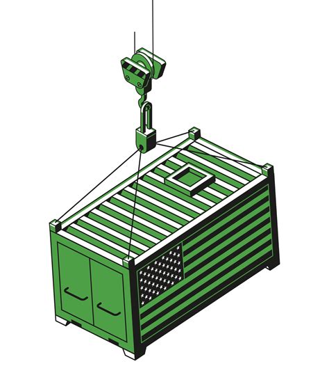 Green Cargo Container On Crane Hook Vector Illustration 24512516 Vector Art At Vecteezy