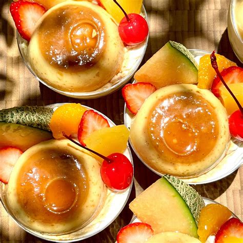 Bakeandcake ペルル 静岡 沼津のケーキ屋 🍮🍒 ️ 【レトロプリンアラモード】 固めに仕上げたプリン🍮ほろ苦カラメル🤎 さくらんぼなどの色とりどりのフルーツが心ときめく🥰