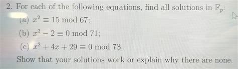 Let P≥2 Be A Rational Prime X∈fp Be An Element And