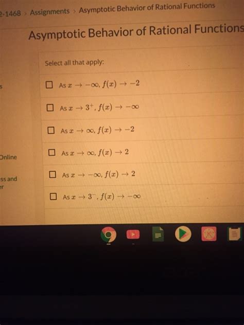 Solved Signments Asymptotic Behavior Of Rational Functions Chegg