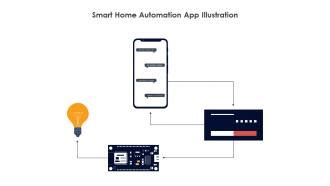 Smart Home Automation App Illustration PPT Template