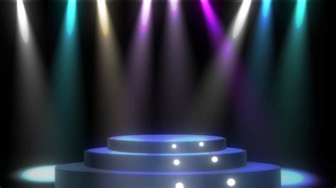 Realistico D Palcoscenico E Leggero Effetti In Movimento Su Sfondo