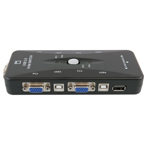 4 Port USB 2 0 KVM Switch VGA SVGA Splitter Box HUB Selector Adapter 1920 X 1440 Connects