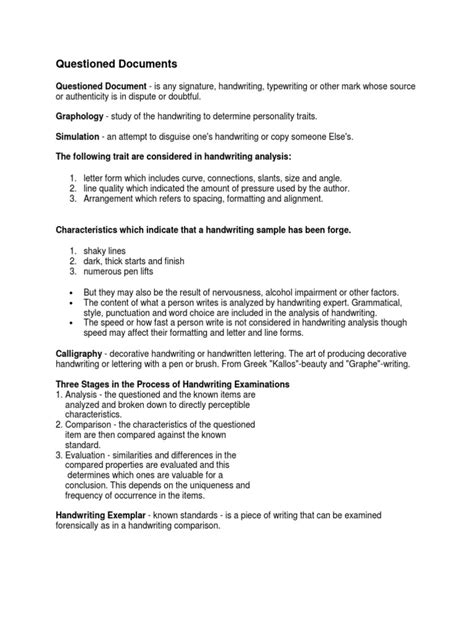 Questioned Documents Analysis Pdf Typewriter Graphology