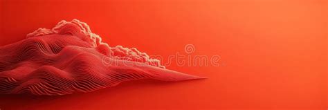 Textured Red Landscape With Flowing Lines And Soft Clouds Stock Illustration Illustration Of