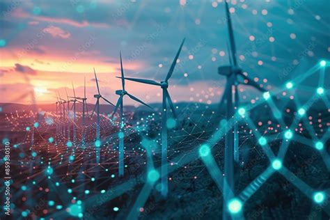 Clipart Illustration Of Integrating Renewable Energy Sources Into The Grid Highlighting The