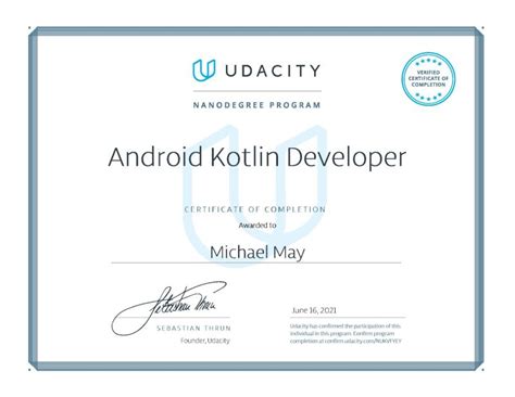 I Completed The Android Kotlin Developer Nanodegree Program At Udacity
