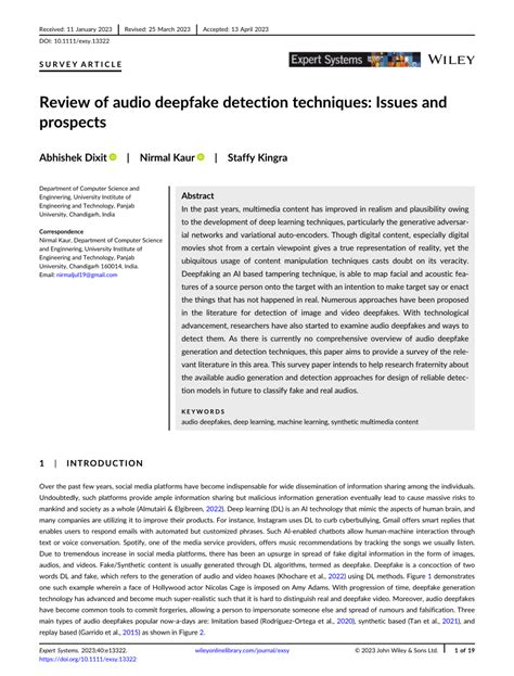 review of audio deepfake detection techniques issues and prospects