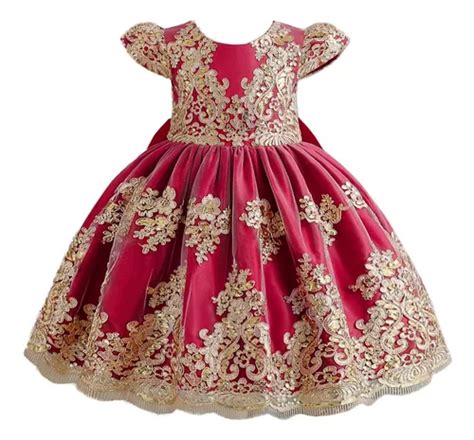 Vestido De Princesa Y Niña Bordado Para Fiesta De Boda Meses Sin Interés