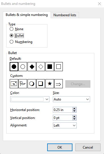 paragraph formatting bulleted lists