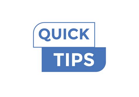Quick Tips Button Quick Tips Speech Bubble Quick Tips Text Web