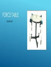 Lab 4 Force Table Lab Procedure Pdf FORCE TABLE Experiment EXPLORING VECTORS We Will Use An