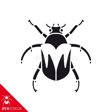 Junebug Vector Glyph Icon Stock Vector Illustration Of Black 266013380
