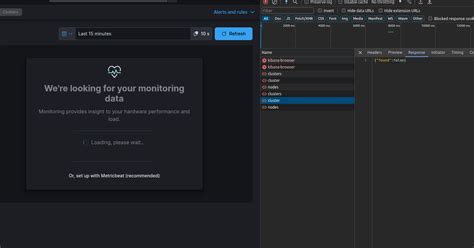 Stack Monitoring Stuck At Fetching Data Kibana Discuss The Elastic Stack