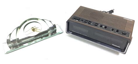 Lot Mirror Clock And Panasonic Clock Radio