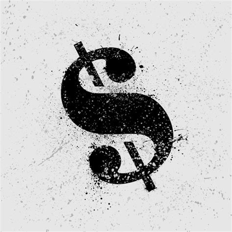 Premium Vector Dollar Symbol Grunge