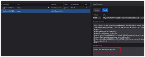 PortSwigger OS Command Injection Simple Case Sin Burpsuite