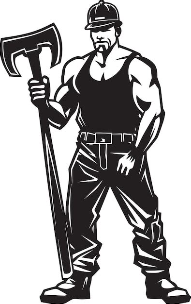 premium vector hard hat hammerer vector logo of a construction worker