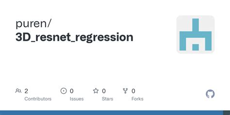 github puren 3d resnet regression