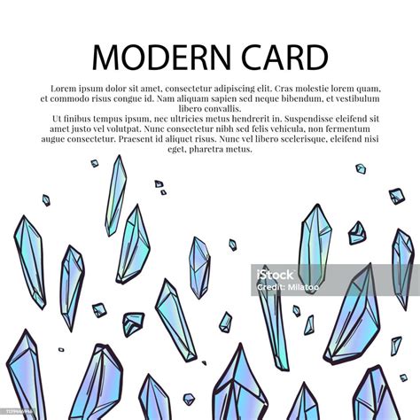 텍스트와 크리스탈 벡터 수직 배너입니다 현대 유행 미네랄 장식입니다 화장품 향수 미용 용품을 위한 디자인 인사말 카드 결혼식