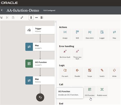 Ipaasoraclecloud 961 Oic 2304 New Features Oci Functions Action