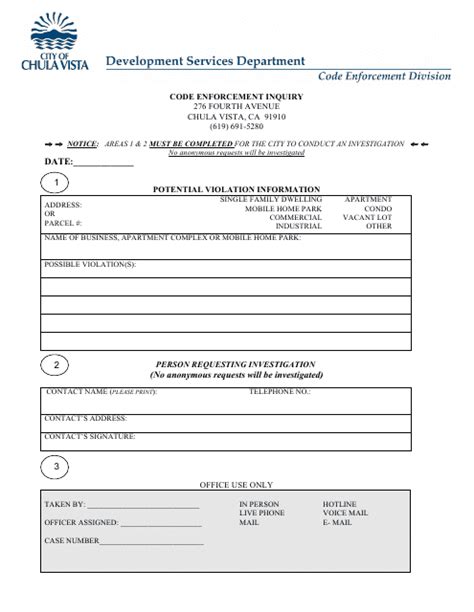 Code Enforcement Templates Pdf Download Fill And Print For Free