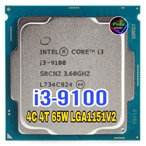 ซีพียู Cpu Intel Core I3 9100 4คอ4เทรด Lga 1151v2 ฟรีซิลิโคน1ซอง I3 9100 Shopee Thailand