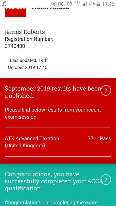 So Excited To Confirm That I Have Passed My Final Acca Exam James A