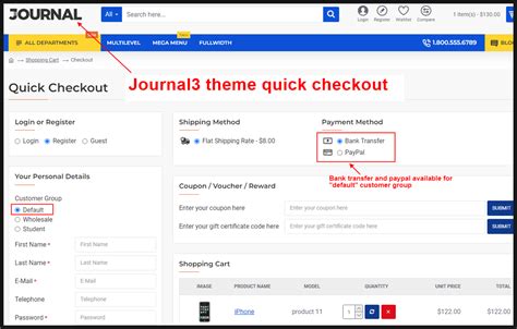 OpenCart Payment Method By Customer Groups