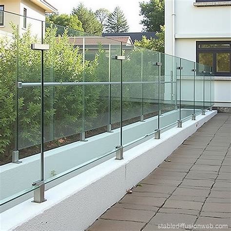 Outdoor Glass Railing Design Stable Diffusion Online