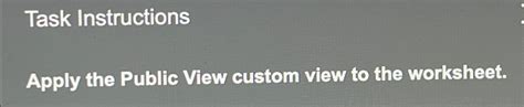 Solved Task Instructionsapply The Public View Custom View To