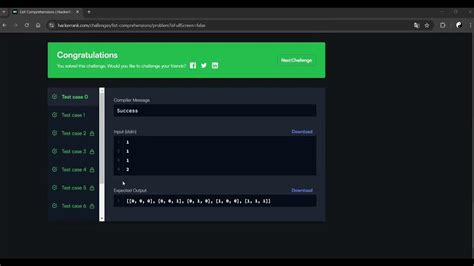 List Comprehensions In Python Hackerrank Youtube