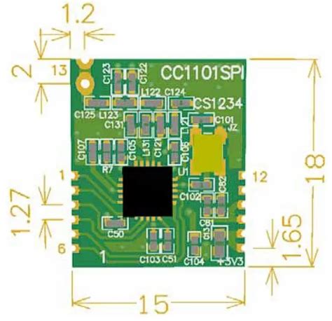 RadioControlli RC CC1101 SPI SMT 434 Sub 1GHz Multichannels Radio Transceiver User Manual