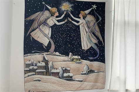 패브릭포스터·그림 해외 크리스마스 윈터엔젤 초대형 인테리어 패브릭포스터 월행잉 가리개커튼 오늘의집 쇼핑
