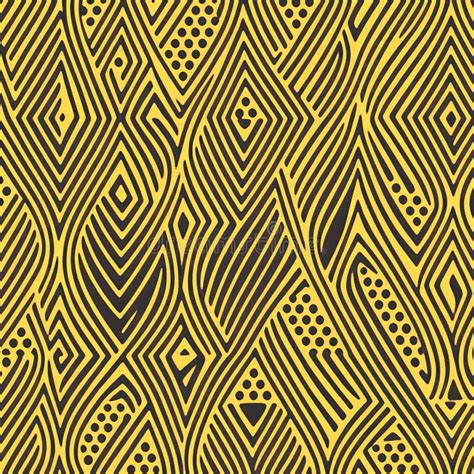 Yellow On Grey Abstract Wavy Pattern In Digital Illustration Background Stock Illustration