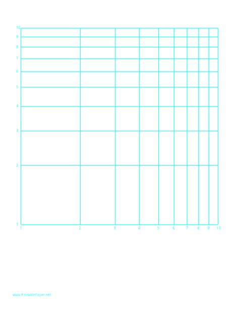 Log Log Paper With Logarithmic Horizontal Axis One Decade And
