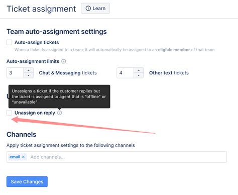 auto assign and auto unassign tickets