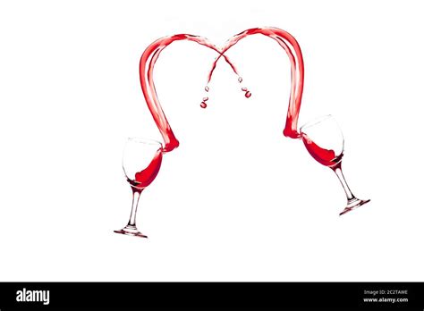 Red Wine Glass Splash Two Glasses Of Red Wine Splashing In An Arc