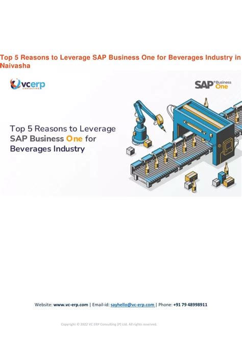 Ppt Top 5 Reasons To Leverage Sap Business One For Beverages Industry In Naivasha Powerpoint