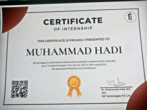 Muhammad Hadi On Linkedin Internship Frontend Webdevelopment