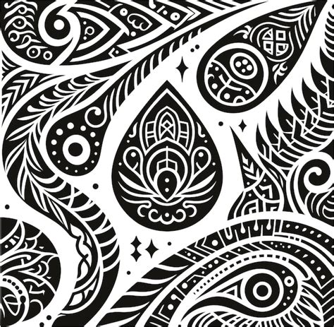 Premium Vector Set Of Seamless Pattern With Maori Style Ornaments